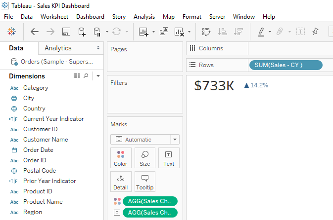Creating a Big Numbers KPI Dashboard in Tableau | Senturus